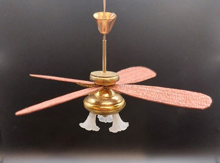 3 Tulip Light Ceiling Fan, Cherry – Miniature Designs, Inc.