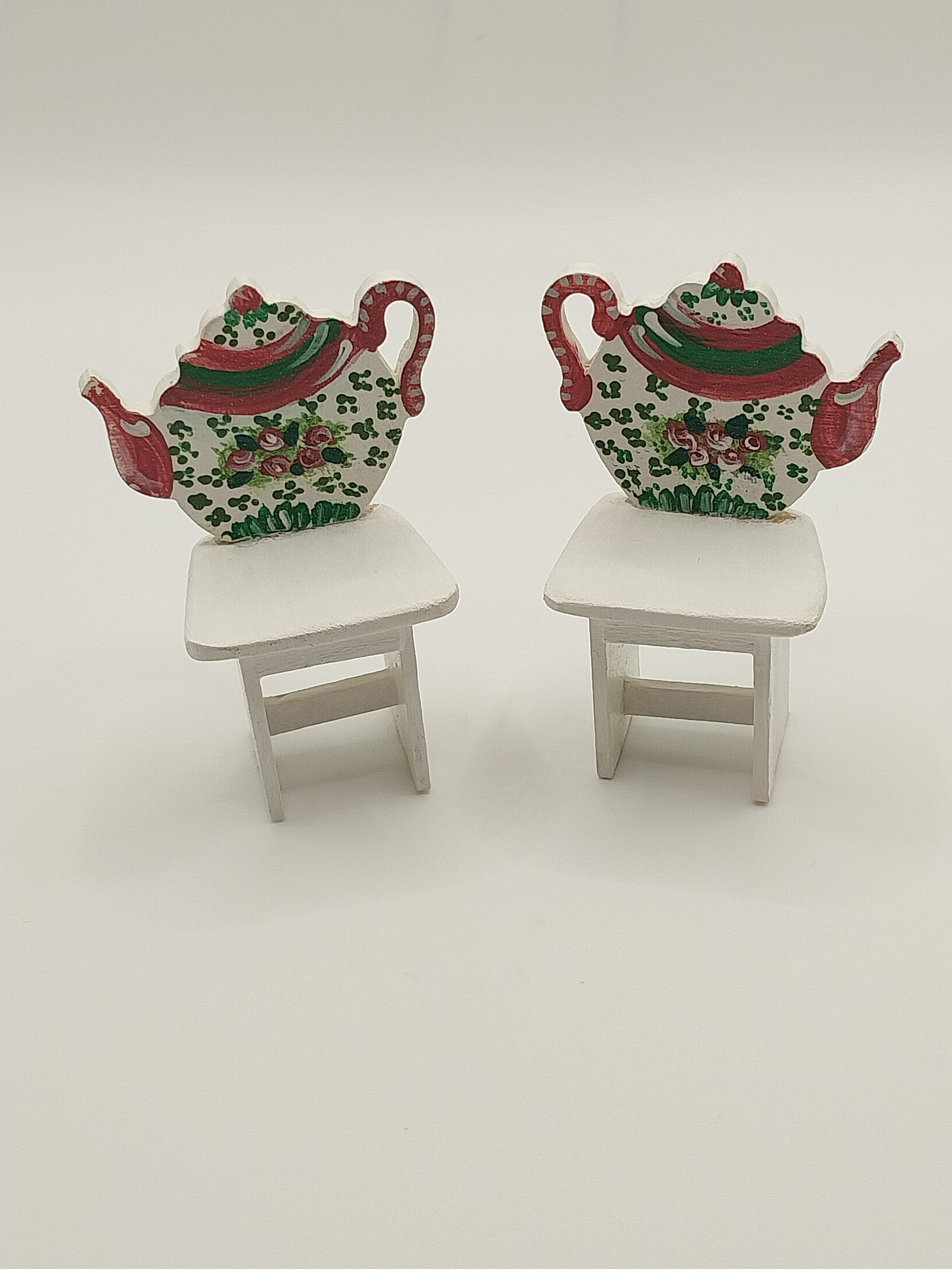 Pair of Child's Teapot Chairs, Handpainted – Miniature Designs, Inc.