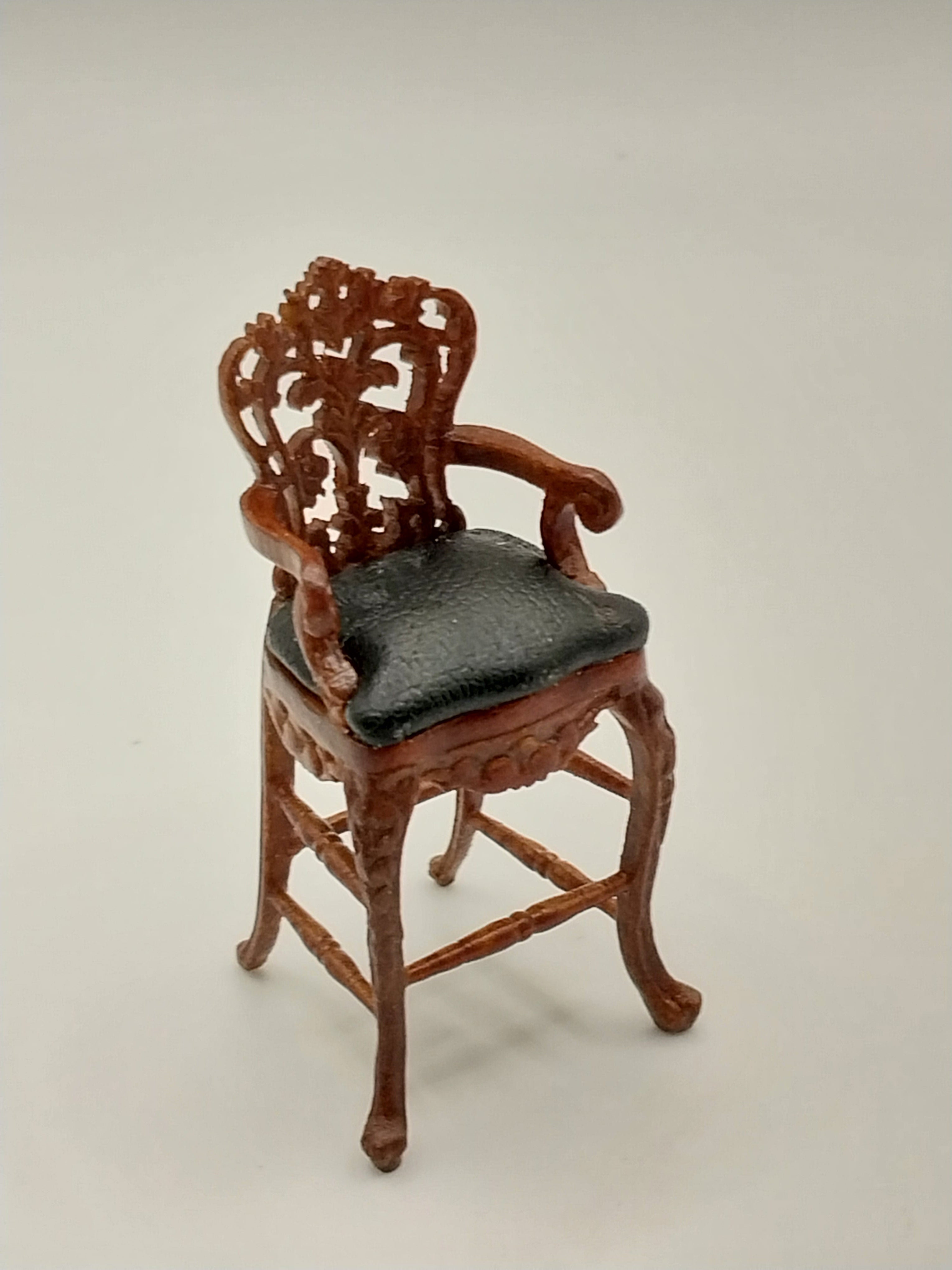 CEA239, 1/2" Scale Fancy High Kitchen Stool, AS IS – Miniature Designs ...