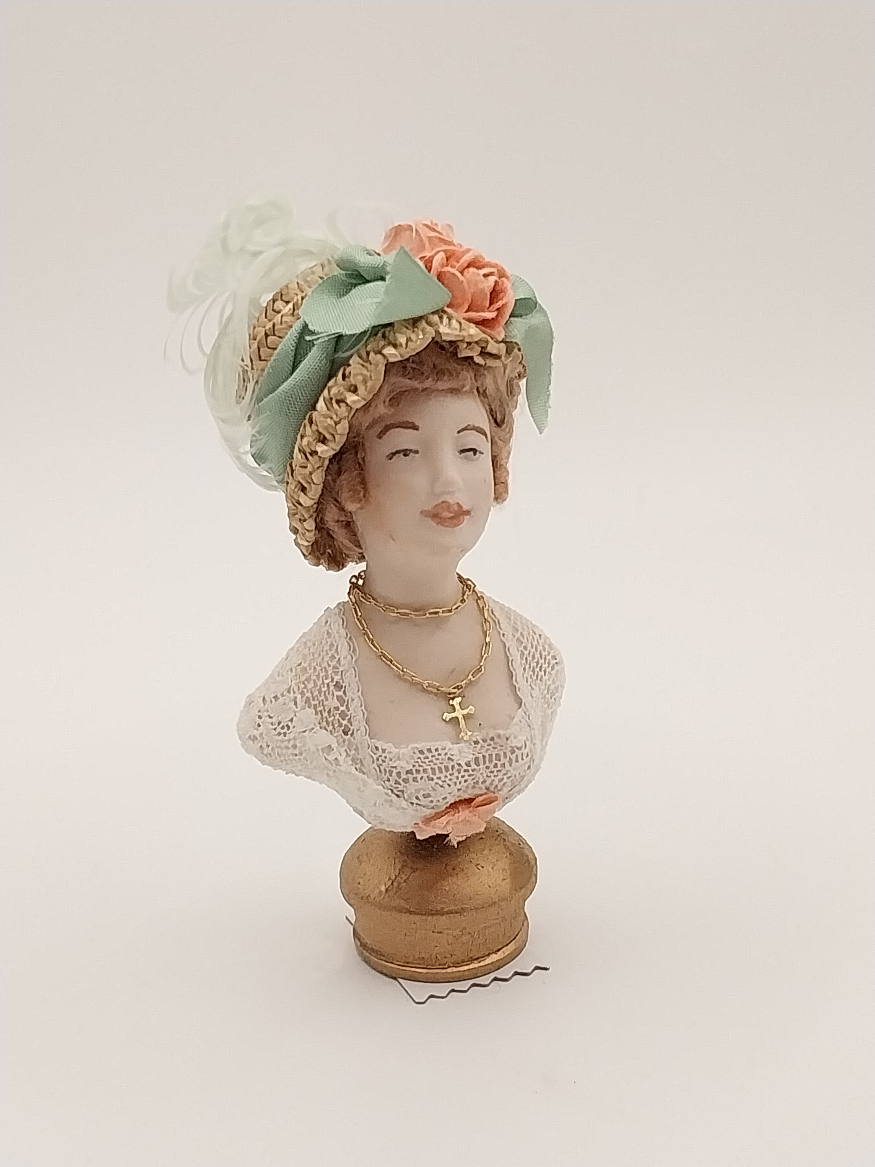 Porcelain Victorian Lady Bust, Completed – Miniature Designs, Inc.