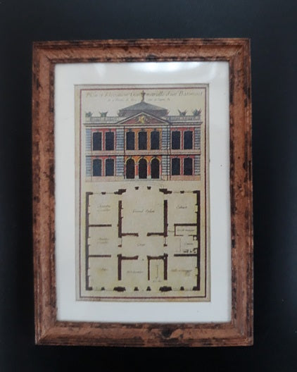 Framed Print, Manor Plan – Miniature Designs, Inc.
