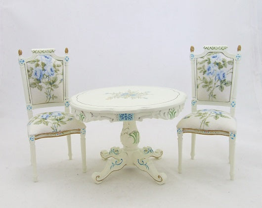 Victorian Round Table & Chairs, Handpainted – Miniature Designs, Inc.