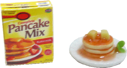 Pancake Mix & Plate of Pancakes – Miniature Designs, Inc.