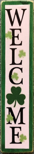 Porch Board Sign, Shamrock Welcome – Miniature Designs, Inc.